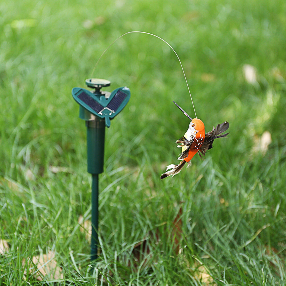 Solar Powered Artificial Flying Lawn Stakes Yard Art Ornament ...