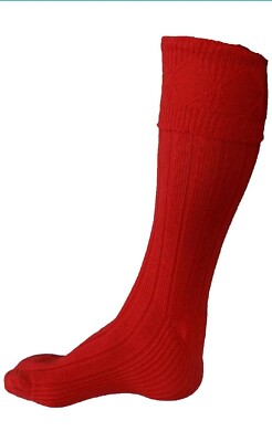 Scottish Men's Deluxe Wool Blend Red Kilt Hose Socks | eBay