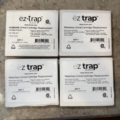 4 X EZ Trap Waterless Urinal Cartridge Replacement EZT-1 By Ëkcos New ...