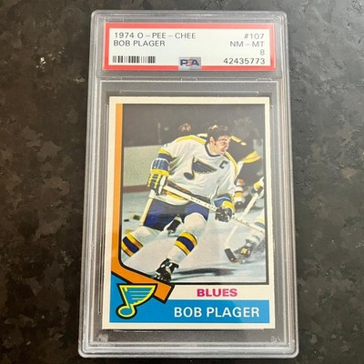 1974-75 O-Pee-Chee #107 Bob Plager PSA 8 NMMT St Louis Blues | eBay