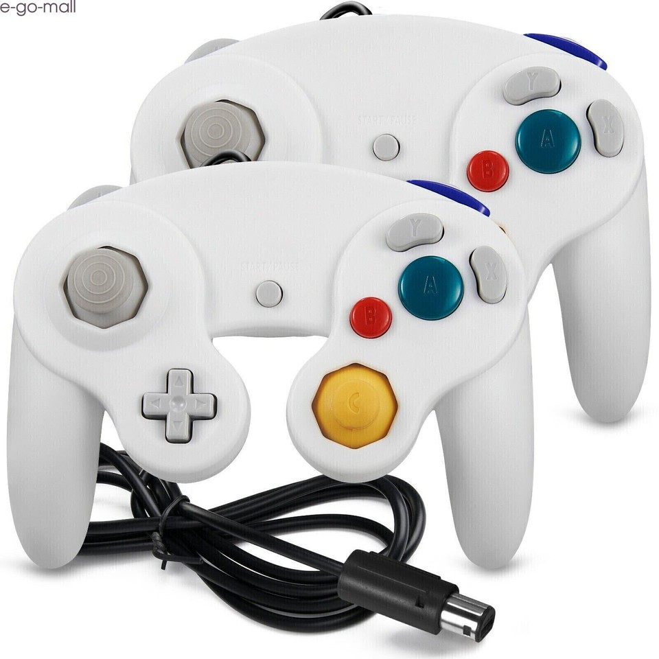 2 Pack Wired Gamecube Rumble Controller Gamepad for Nintendo GameCube ...