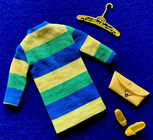 Vintage Mattel Tagged Barbie Mod PAK Outfit Twiggy Fabric SHARP SHIFT ...