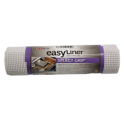 Shelf Liner Select Grip Easy Liner Duck Brand White 12 Inch x 10 Ft Non ...
