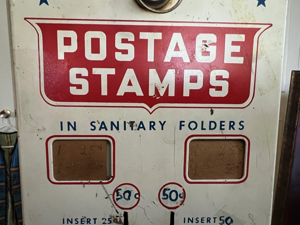 Vintage Postage Stamp Machine with Key Post Office Vending | eBay