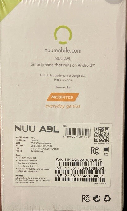 NUU A9L - 32GB - Blue (Unlocked) for sale online | eBay