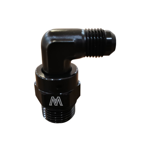 -6 AN Flare to Male 8AN ORB Swivel 90 Degree Adapter Fitting Aluminum ...