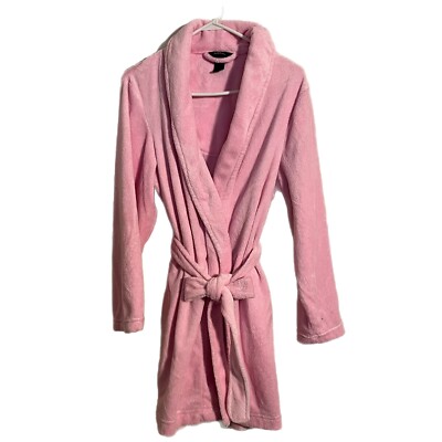 Secret Treasures Soft Fuzzy 100% Polyester Pink Bath Robe 2 Pockets M 8 ...
