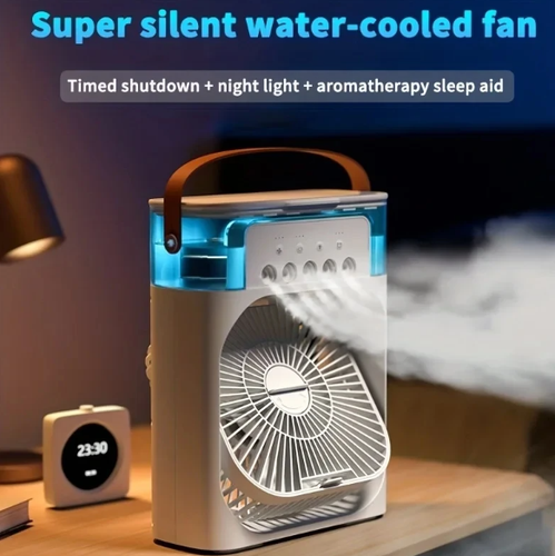 Portable Fan Air Conditioners USB Electric Fan LED Night Light Water ...