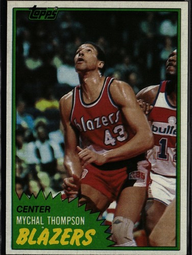1981 Topps Mychal Thompson #36 Portland Trail Blazers | eBay
