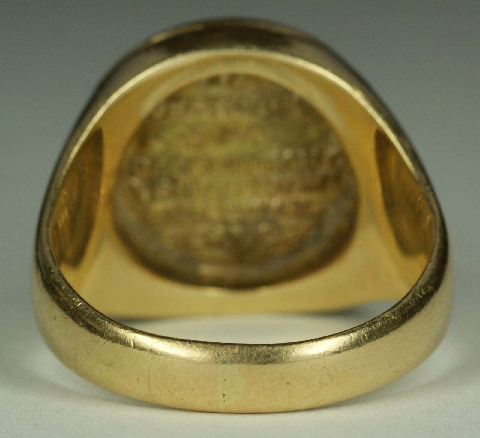 Vintage FBI 14K & 10K Gold Signet Service Recognition Ring US ...