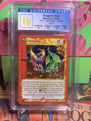 CGC Perfect 10 - Metazoo - Dragon's Rise - UFO 1st Edition - 20/165 ...
