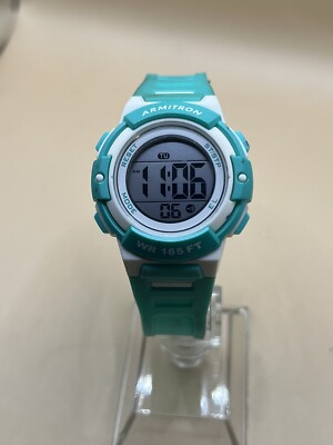 Women's ARMITRON Pro Sport Bright Green & White Digital LCD Chrono ...