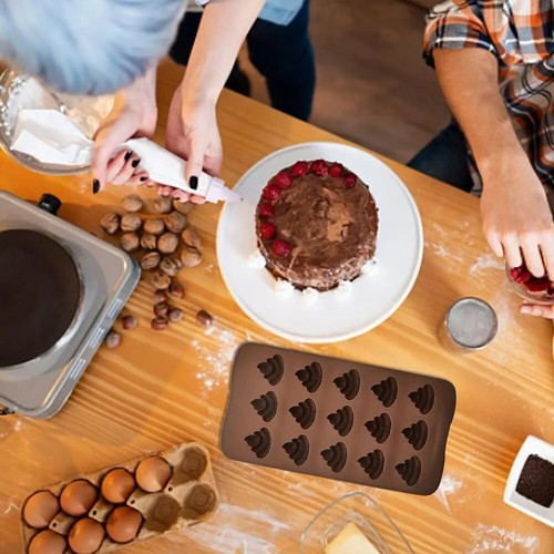 15 Grids Mini Poop Chocolate Mold Smile Face Pig Shaped Soap Mold ...