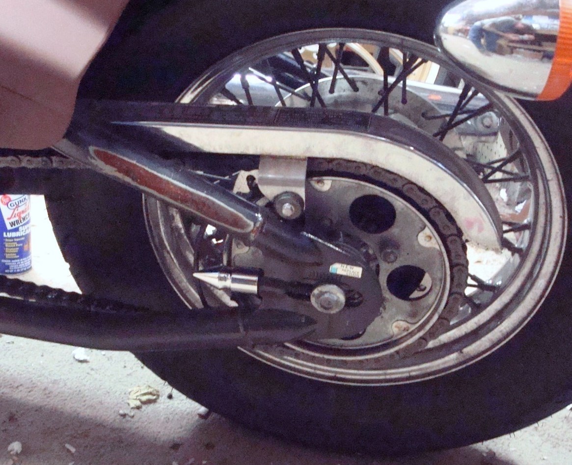 HONDA SHADOW VLX600 CHROME SPIKE REAR AXLE ADJUSTER COVERS vt600c vt600 ...