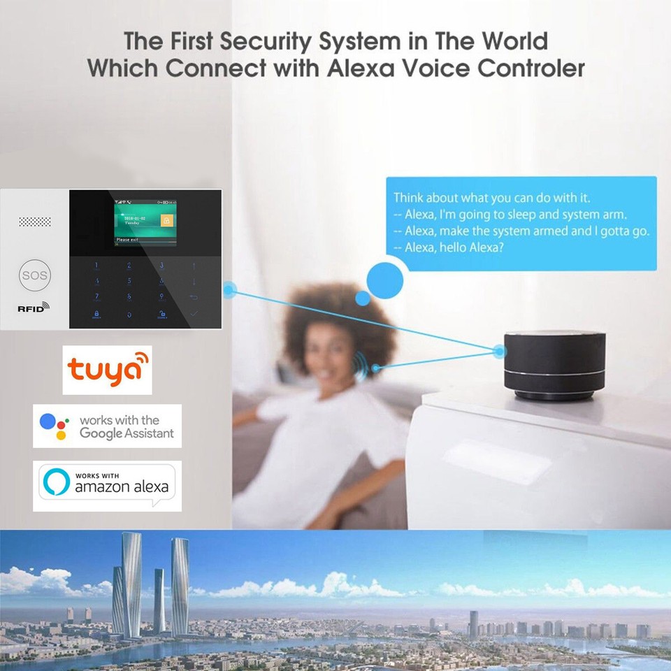 Y25 IP WiFi Cloud APP GSM Tuya Wireless Home Security Alarm Burglar ...