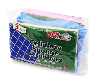 CASE OF 60 UNITS x 3 PACK OF U.F.O. BRAND CELLULOSE SPONGE HEAVY DUTY ...