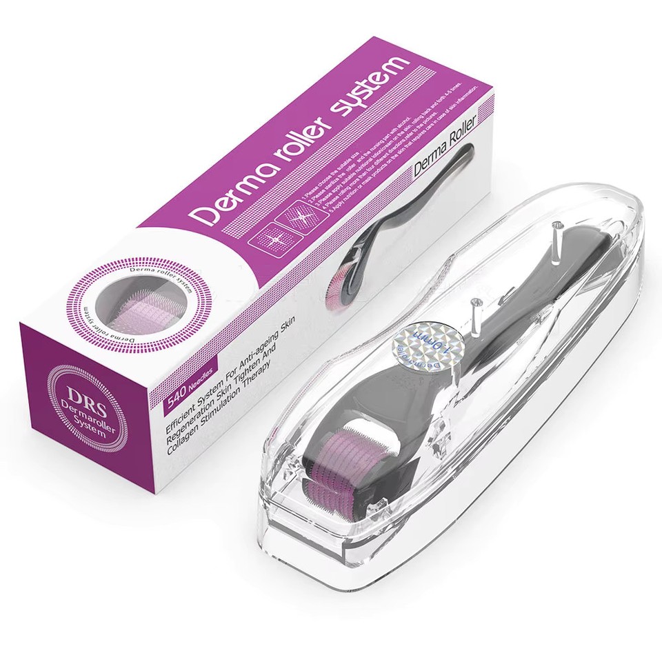 540 Derma Roller for Hair and Beard Growth 0.2/0.25/0.3mm Microneedle ...