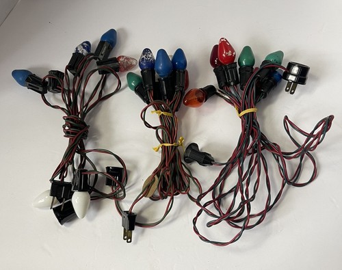 Lot of 3 C7 Gilbert, Noma & Idalite Christmas Light Strand String Tree ...