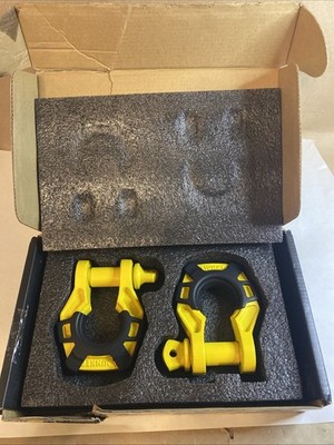 BUNKER INDUST 3/4" D Ring Yellow Tow Shackles with 7/8" Pin - New - Set ...