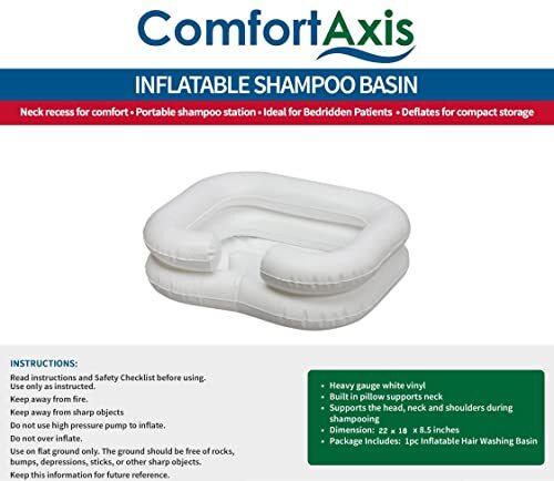 Comfort Axis Deluxe Inflatable Shampoo Basin for Elderly and Disabled ...