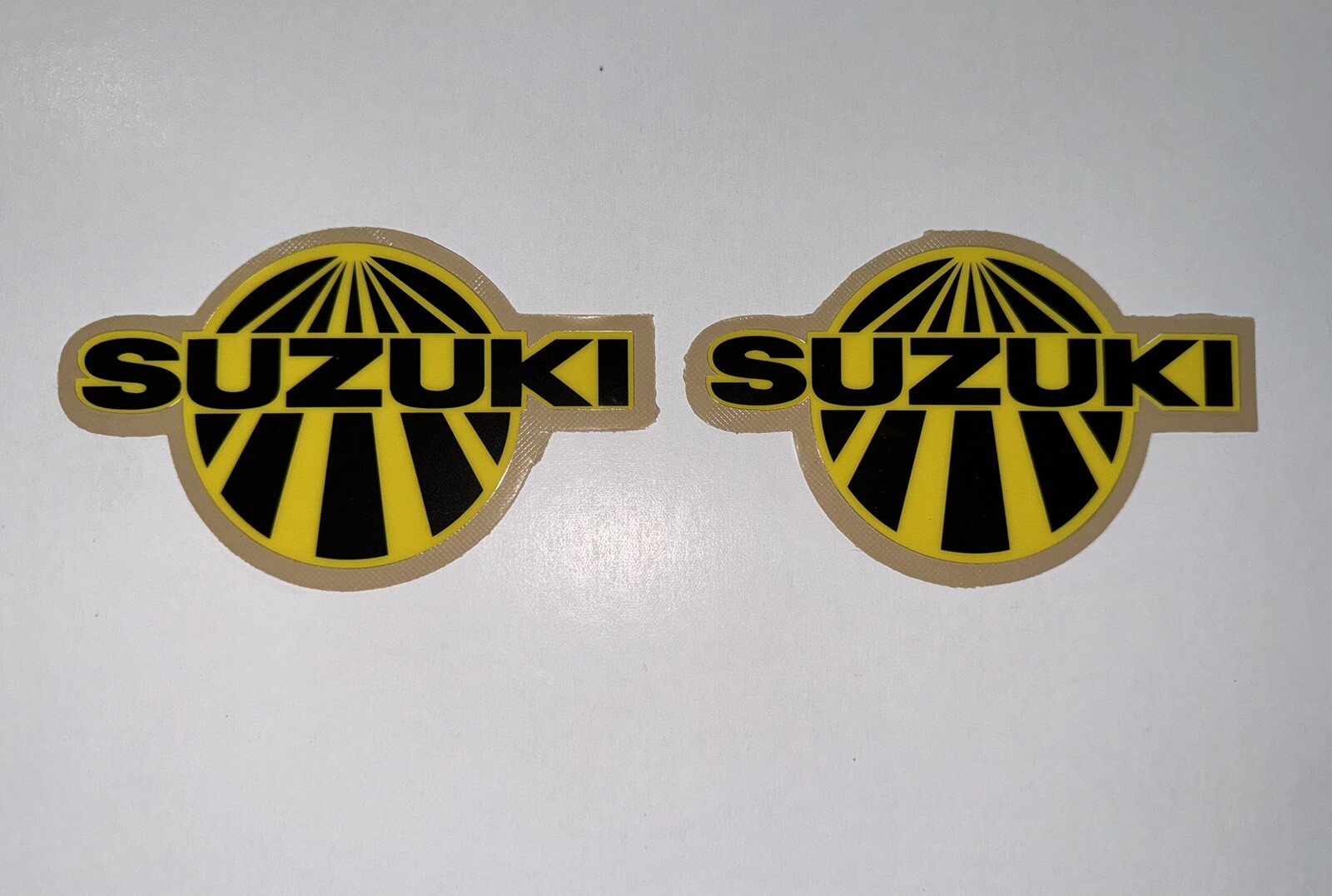 2 Suzuki Retro Vintage Laminated Gloss Motocross Decals Stickers ...