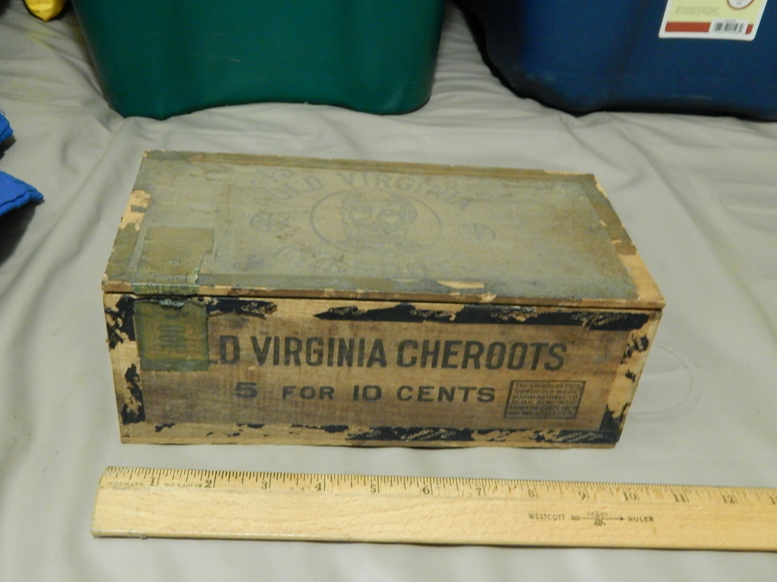 Old Virginia Cheroots Light WOOD CIGAR BOX "Uncle Remus" Lorillard Co ...