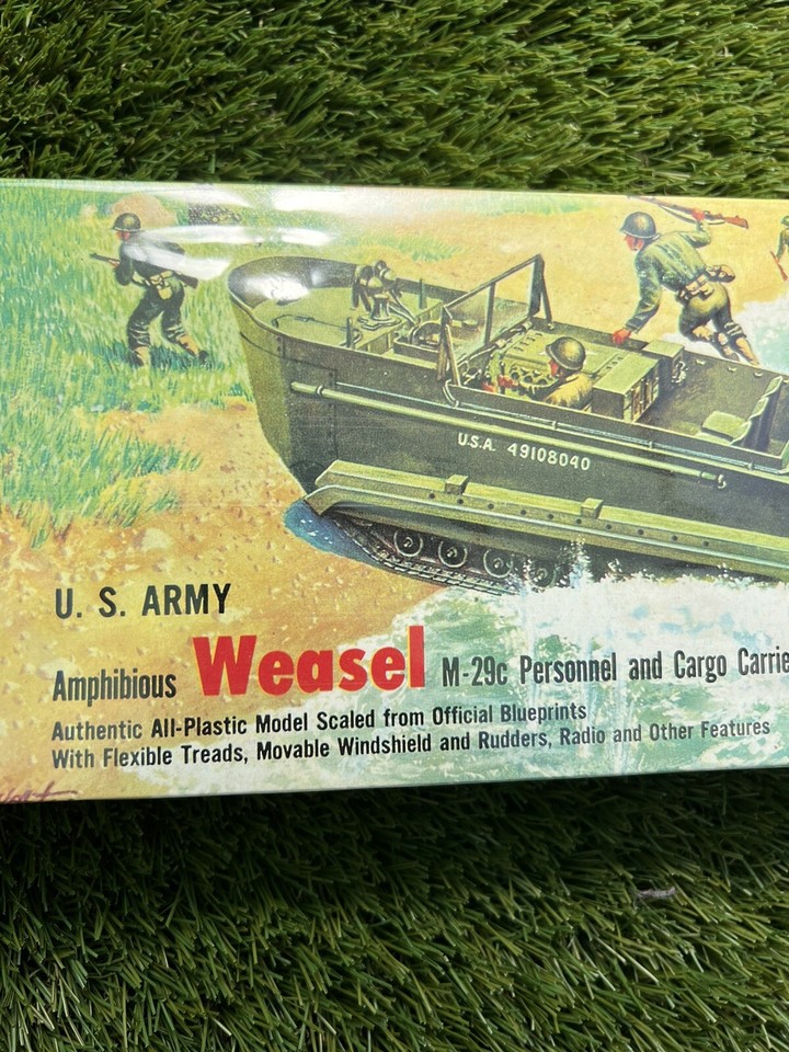 1957 Monogram US Army Weasel M-29C Amphibious Vehicle Model Kit PM24-98 ...