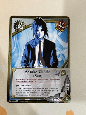 Naruto CCG, Sasuke Uchiha (Suit), 1056, 1st Edition, LP | eBay
