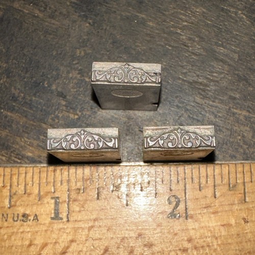 Printing Blocks ( 3 Lead Ornamental Borders ) Beautiful Lines! | eBay UK