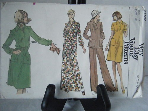 Vogue Pattern 8709 Ms Dress Tunic Pants Sz 14 | eBay