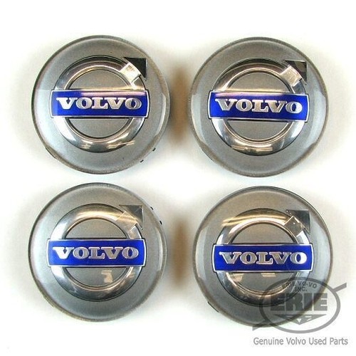 4 OEM Volvo Silver Center Hub Caps for S60 V70/XC70 S80 XC90 C70 S40 ...