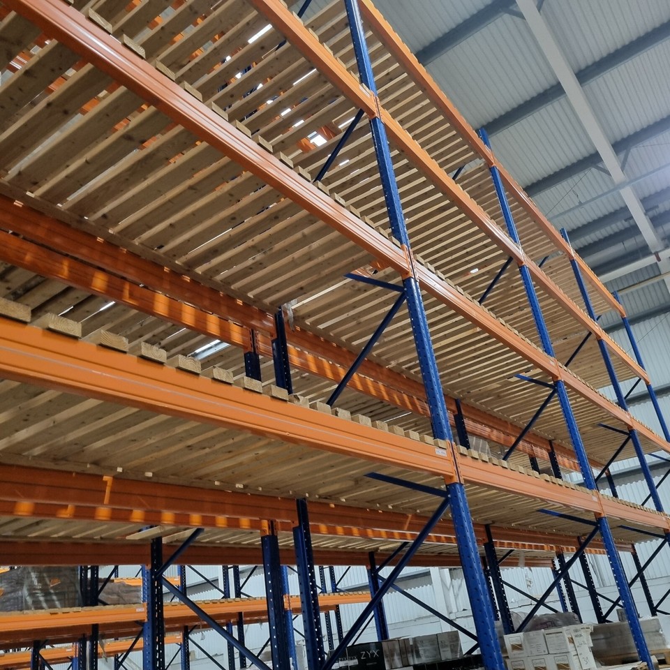 10 Bays Stow Used Pallet Racking – 6.5m x1100mm Frames - 2.7m UDL 4000 ...