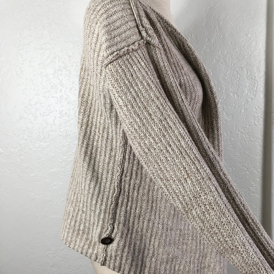 Best Authentic True Mark Sweater Womens Medium Button Front Beige Knit ...
