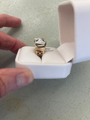 Masonic 10kt Gold with Center Diamond 32 Degree Ring | eBay