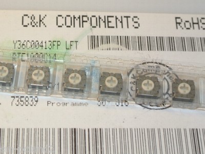 RTE1000G14 C&K Switch DIP SP10T 10 Screwdriver 0.1A 30VDC [QTY=1pcs] | eBay