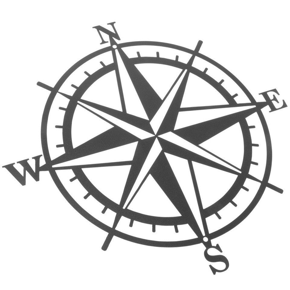 Wall Metal Pendant Hanging Compass Decor Nautical Bathroom Theme | eBay ...