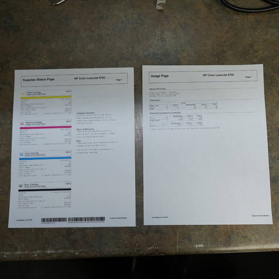 HP Color LaserJet Enterprise 6700 Workgroup Printer 6QN33A | Zero Page ...