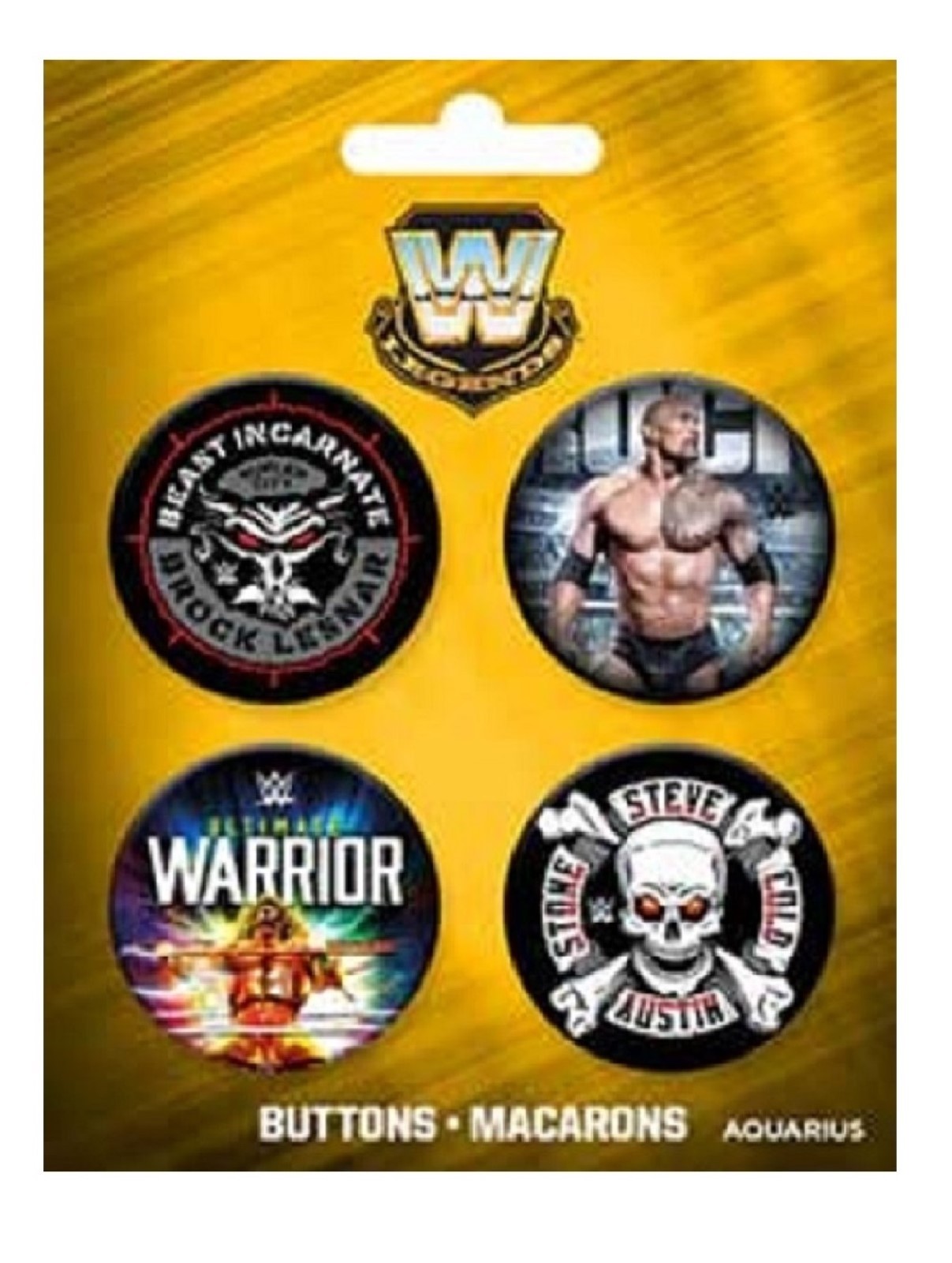 Set of 4 1.25" Carded Pinback Buttons Badge WWE Legend | eBay