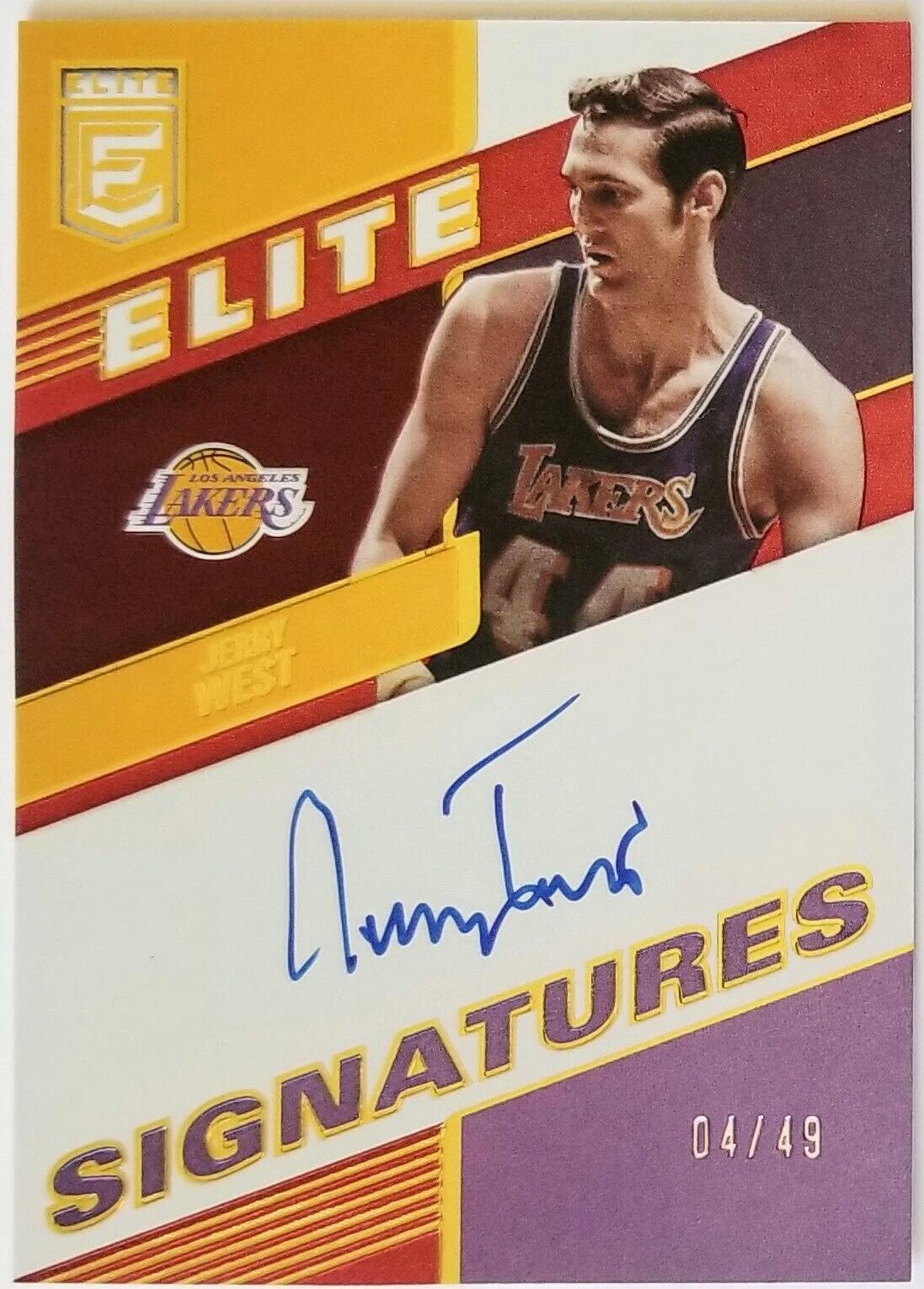 2022-23 Donruss Elite - Elite Signatures Jerry West #ES-JWT Red /49 (AU ...