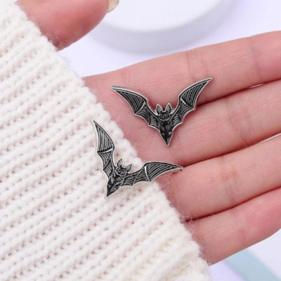Bat pin badge, enamel bat badge, Halloween lapel pin, animal brooch, 1 ...