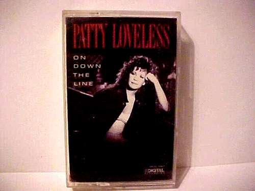 PATTY LOVELESS ON DOWN THE LINE Cassette Tape OG 1990 Rock Folk Country ...