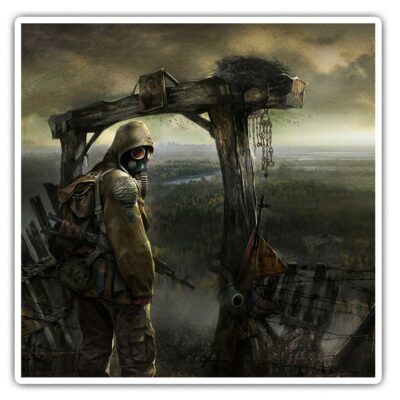 2 x Square Stickers 10 cm - Post Apocalyptic World Fantasy Gamer #46180 ...