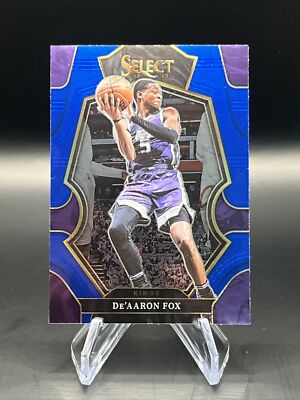 2022 Panini Select #113 De'Aaron Fox Blue Prizms | eBay
