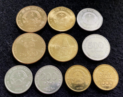Vietnam 5 Coins Set 200, 500, 1000, 2000, 5000 Dong UNC World Coins | eBay