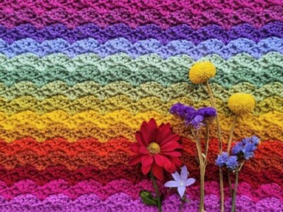 Attic 24 Sungold Cal Large Blanket Rainbow Yarn Wool Kit Crochet Along ...