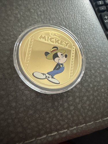 Walt Disney Gold Plated Mickey Mouse Coin Metal Token Lot#1052 | eBay