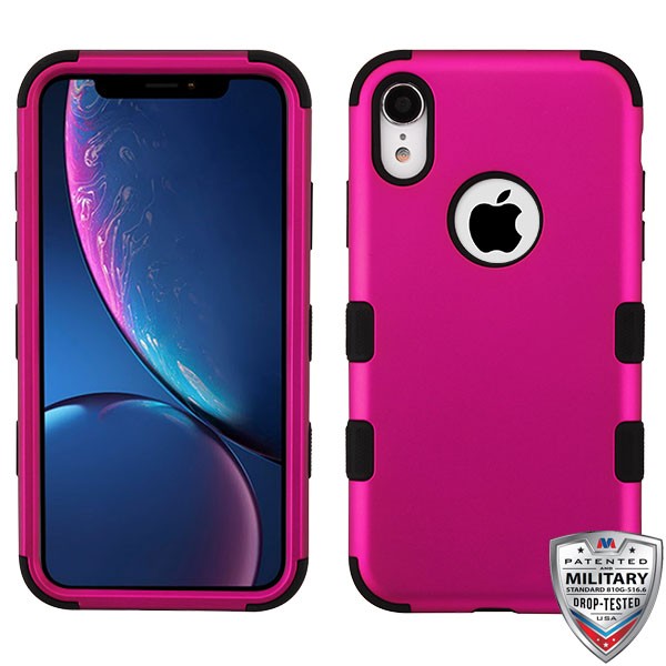 Mybat Tuff Titanium Hybrid case for iPhone XR (6.1") Hot Pink Black | eBay