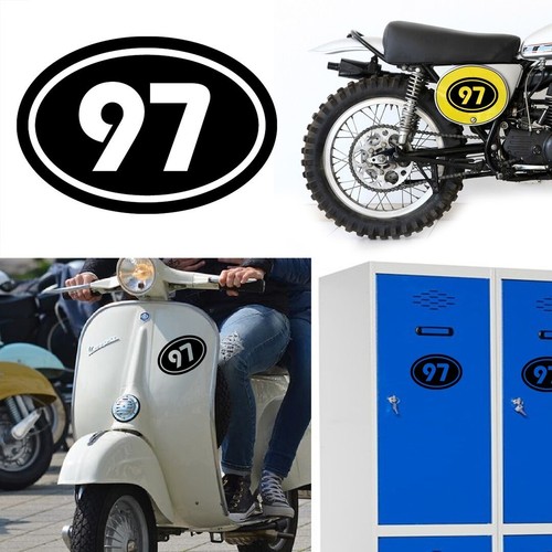 Number 97 V2 Oval, Sticker Vinyl | eBay