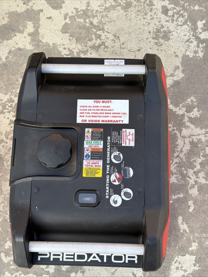 PREDATOR 3500 Inverter Generator Barely Used 3000 Running Watts, 3500 ...