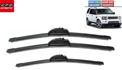 LAND ROVER DISCOVERY 3 4 FRONT & REAR WIPER BLADES WINDSCREEN WIPERS 22 ...